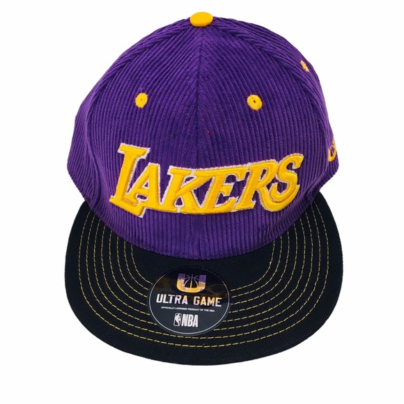 Ultra Game | Accessories | La Lakers Purple Gold Raised Lettering ...